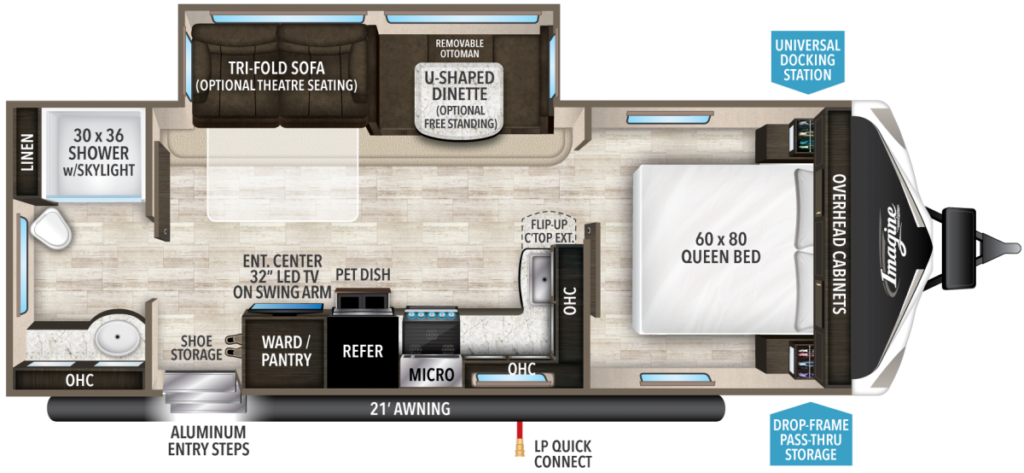 2017 Imagine 2600RB-floor plan - Good Life RV